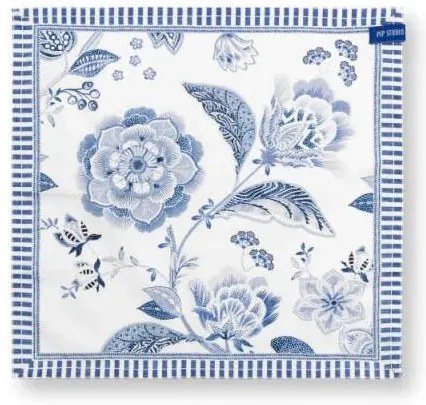 Pip Studio Royal set 4ks látkových ubrousků 40x40cm, modrý