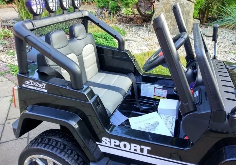 LEAN CARS Elektrické autíčko Jeep S2388 černé 4x45W