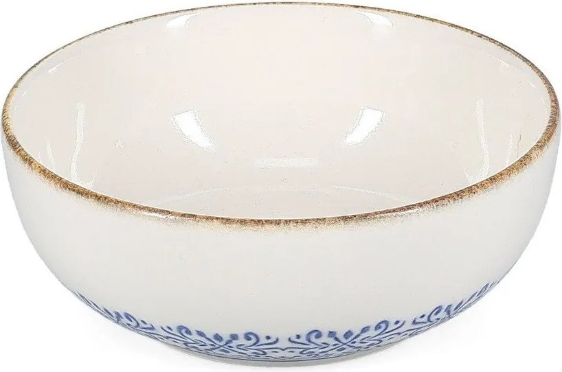 Bílá/modrá porcelánová polévková miska 710 ml Azul – BonBistro