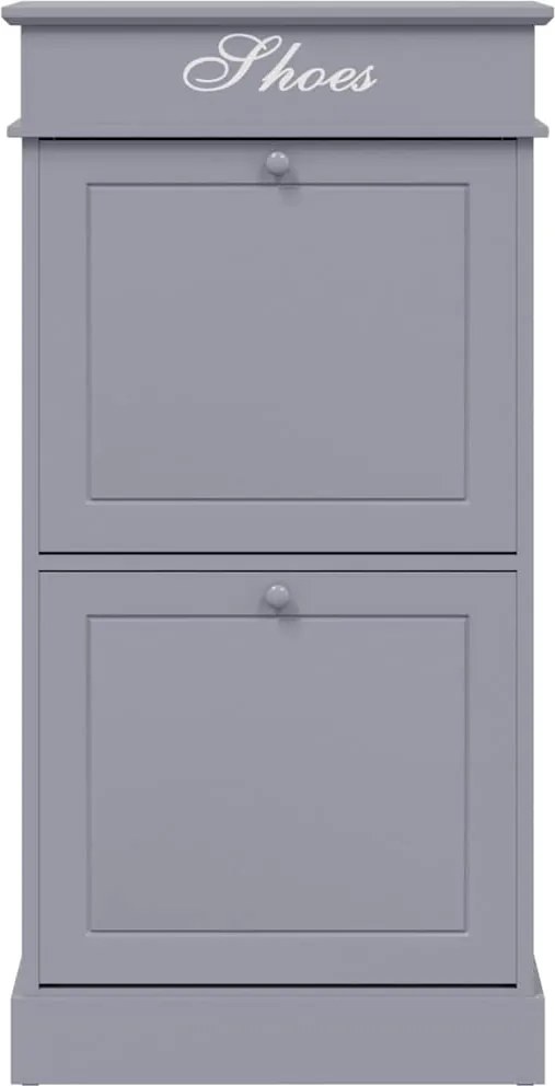 Botník šedý 50 x 28 x 98 cm dřevo pavlovnie 284090