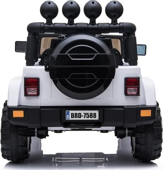 LEAN CARS Elektrické autíčko Jeep BRD-7588 bílé 4x4