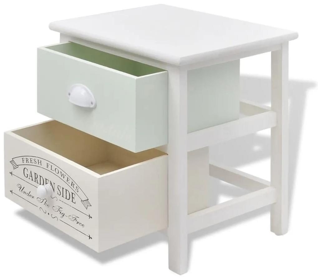 vidaXL Noční stolek ve francouzském stylu dřevěný