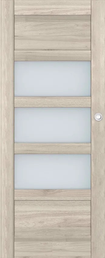 posuvné interiérové dveře do pouzdra BRAGA model B Průchozí rozměr: 70 x 197 cm, Orientace dveří: Levé dveře, Dekor: Dub stříbrný