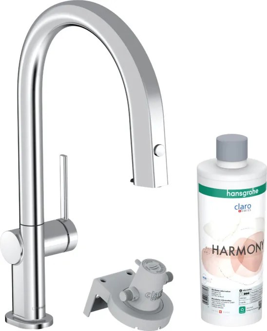 Hansgrohe Aqittura M91, filterSystem 210, vytahovací výtok, 1jet, startovací sada, chromová, HAN-76801000
