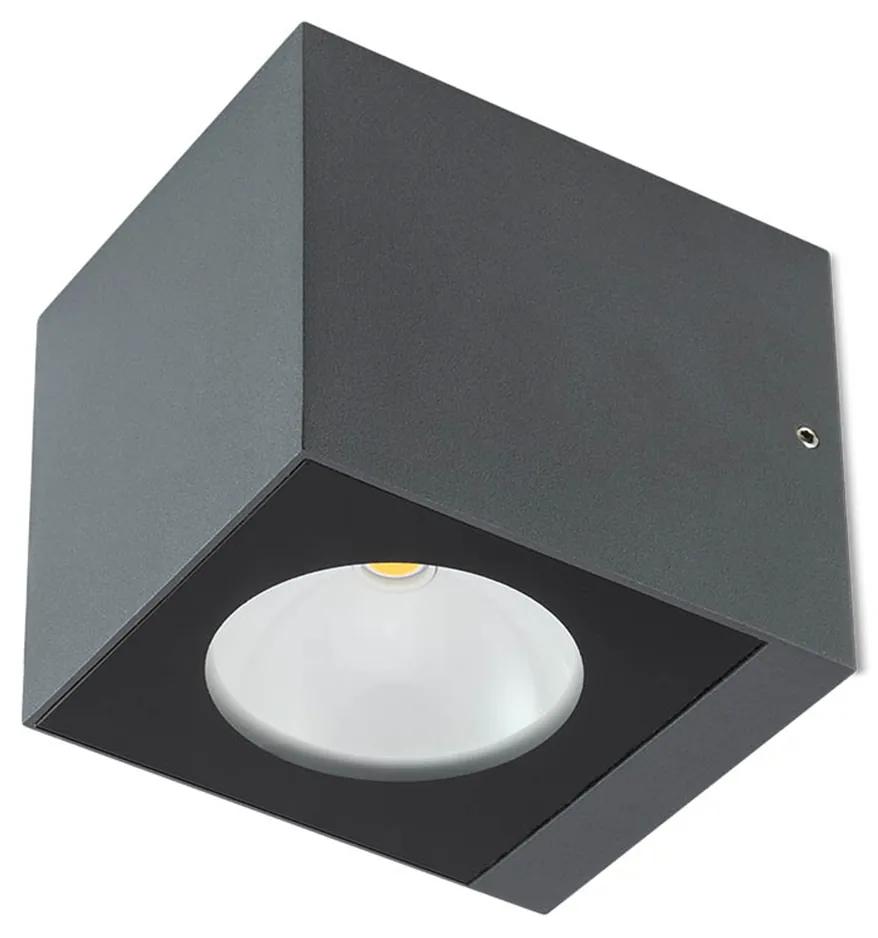 Redo 90101 nástěnné LED svítidlo Teko tmavě šedé, 12W, 3000K, 9cm