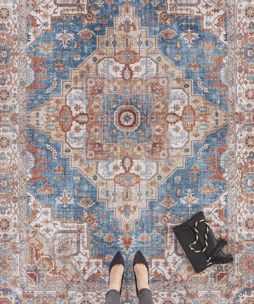 Hanse Home, Kusový koberec Asmar 104014 Jeans blue, 160x230, modrá, obývací pokoj