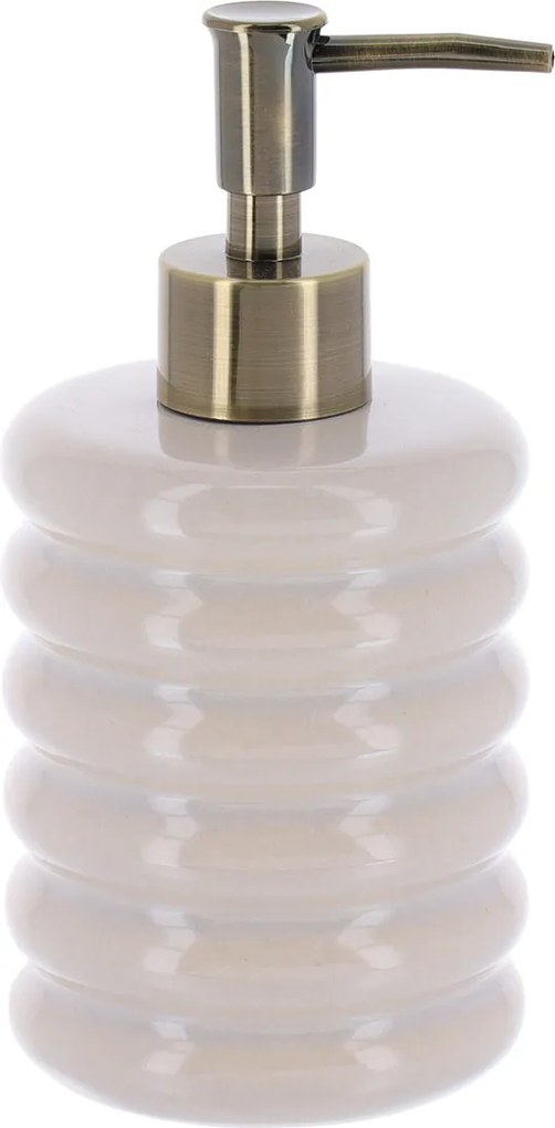 Dávkovač mýdla Olive, béžová/se zlatými prvky, 400 ml