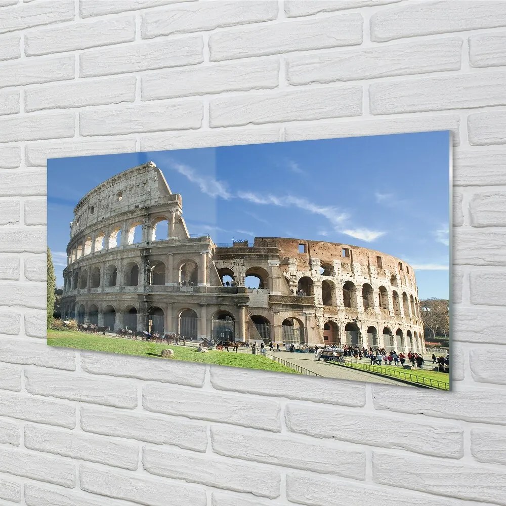 Obraz na skle Rome Colosseum 125x50 cm