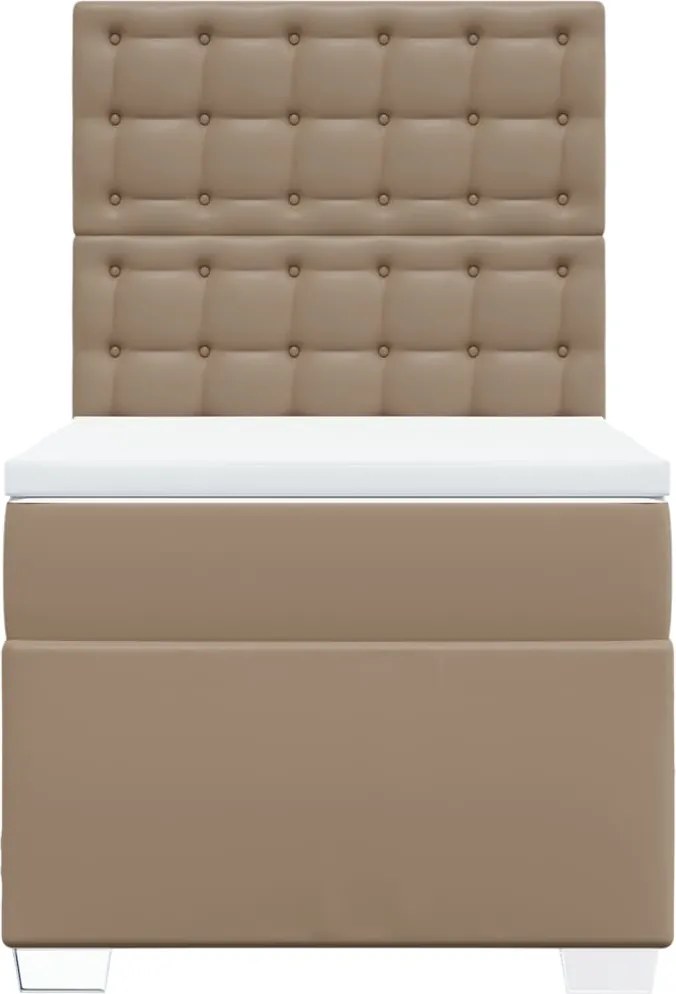 Box spring postel s matrací cappuccino 90x200 cm umělá kůže 3293007