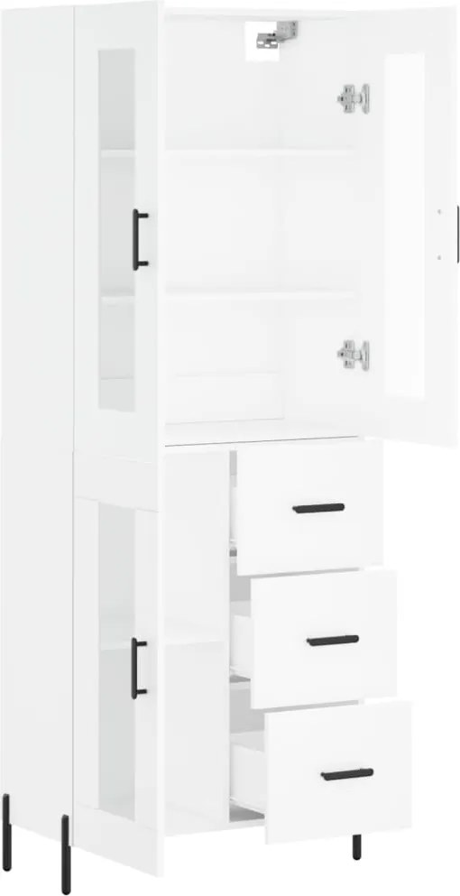 Skříň highboard bílá 69,5 x 34 x 180 cm kompozitní dřevo 3198601