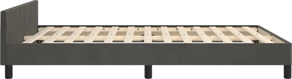 Rám postele bez matrace tmavě šedý 140 x 190 cm samet 3125935