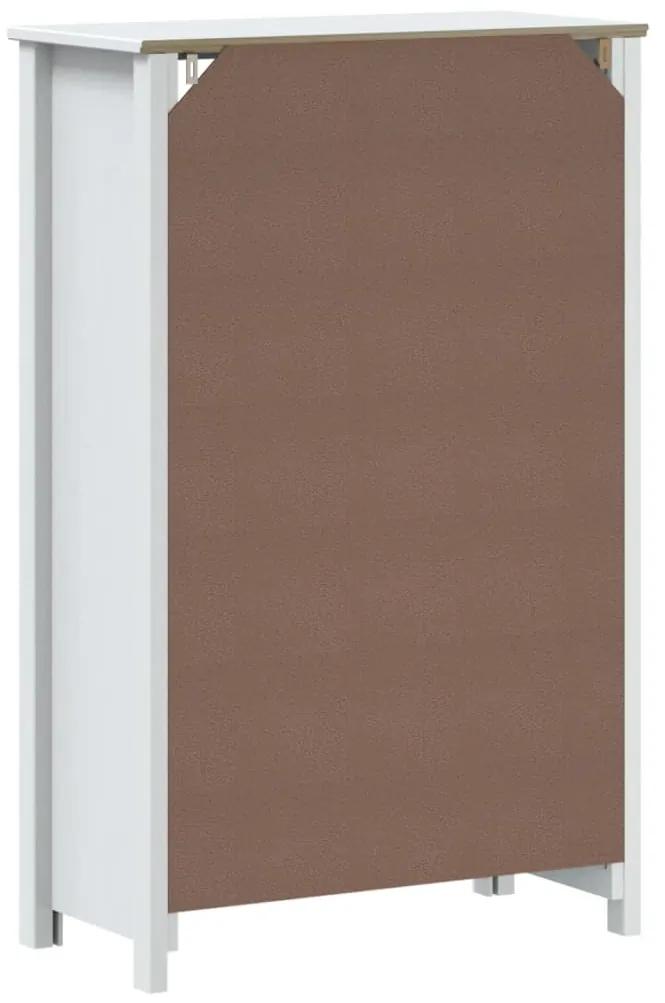 Koupelnová skříňka BERG bílá 69,5x34x110 cm masivní borovice,  358546