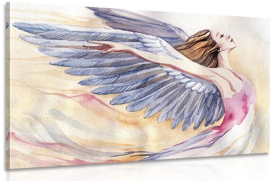 Obraz svobodný anděl s fialovými křídly Varianta: 120x80