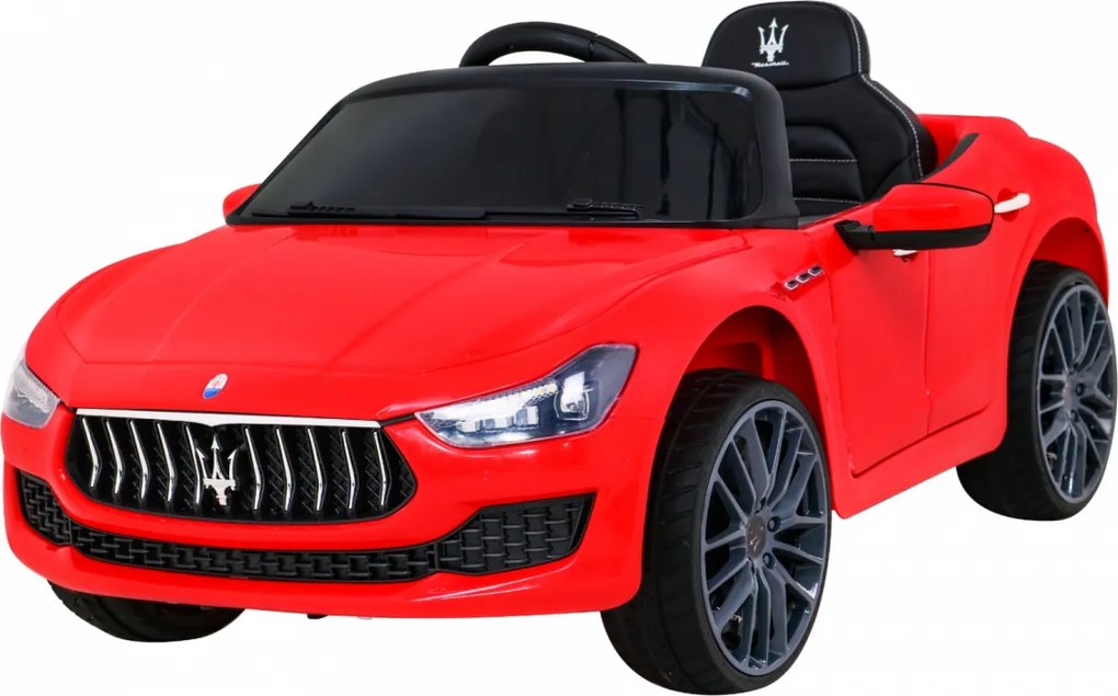 Ramiz Elektrické autíčko Maserati Ghibli na akumulátor červené + dálkové ovládání + pomalý start + EVA + MP3 USB + LED