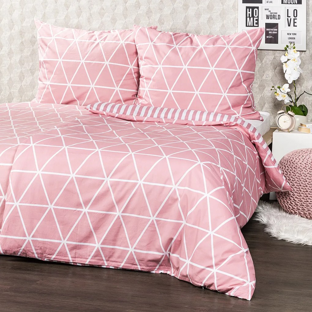 4Home Bavlněné povlečení Galaxy růžová