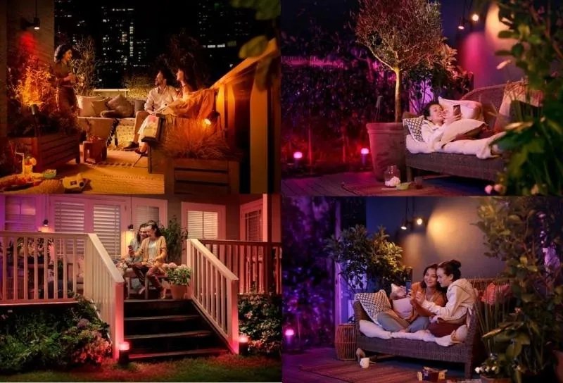 PH 17428/30/P7 Hue LED White and Color Ambiance Venkovní spotové zemní/ nástěnné svítidlo Philips Lily 17428/30/P7 černé s adaptérem - PHILIPS HUE (915005671701)