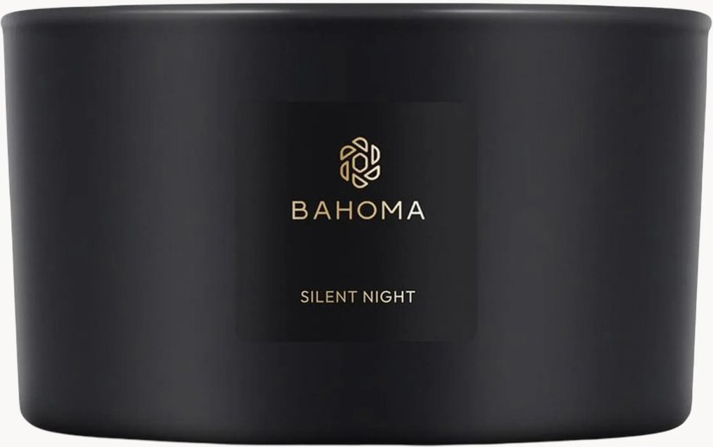 Ručně vyrobená vonná svíčka se třemi knoty Silent Night (mandarinka, jehličí a vanilka)