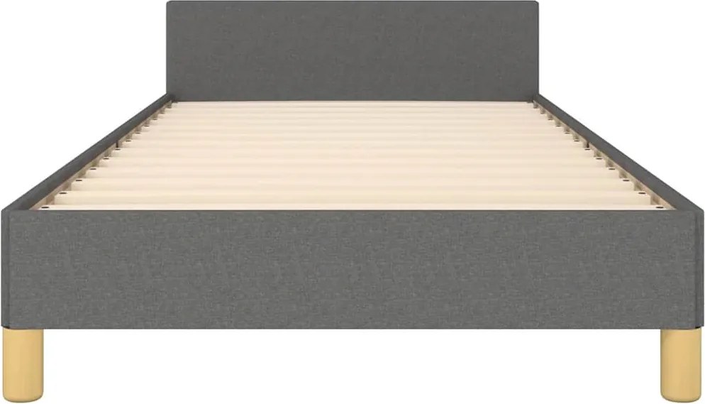 Rám postele bez matrace tmavě šedá 100 x 200 cm textil 3124872