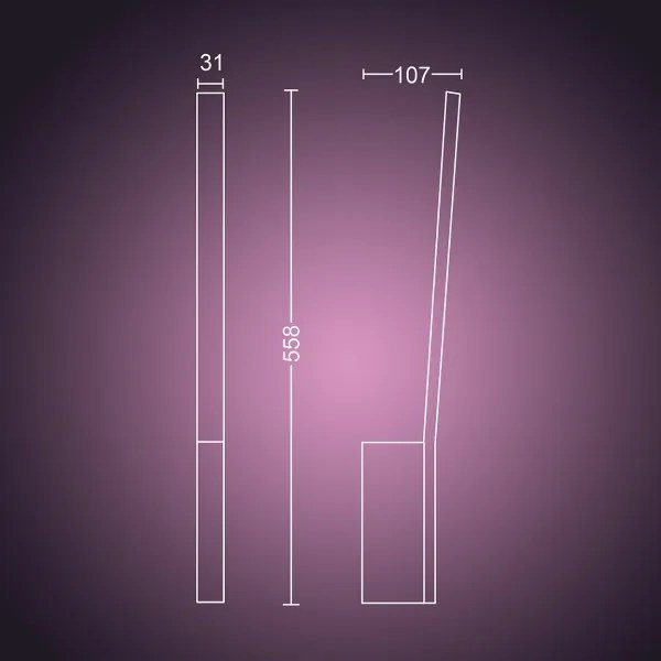 Philips 40902/30/P9 - LED RGBW Nástěnné svítidlo Hue LIANE LED/12W/230V