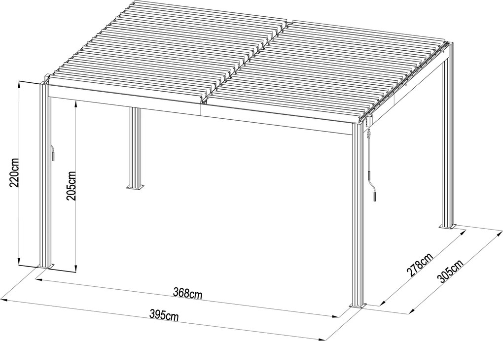 LANIT PLAST, s.r.o. hliníková pergola LANITPLAST BIOCLIMATIC 43 BASIC LG4293