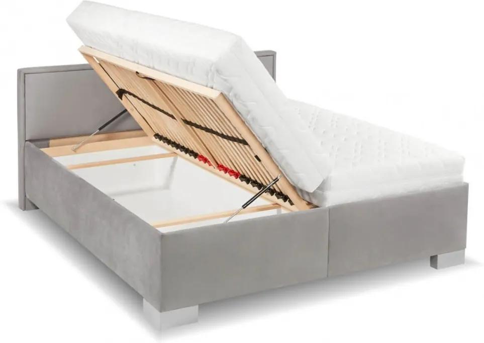 Zvýšená čalouněná postel s úložným prostorem Ester de Luxe PROKOND, 160x200 cm
