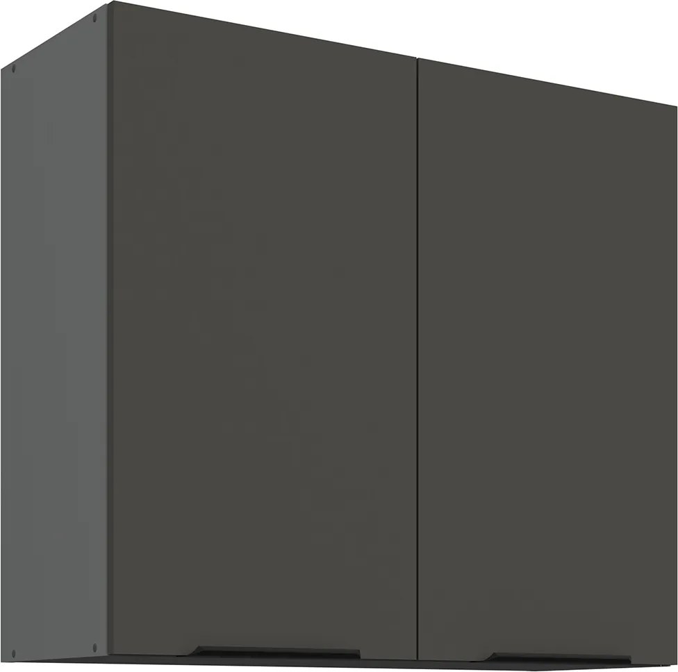 ARIA pi | horní skříňka 80 G-72 2F policová | 80 cm | ANTI FINGERPRINT povrch | antracit/šedá grafit