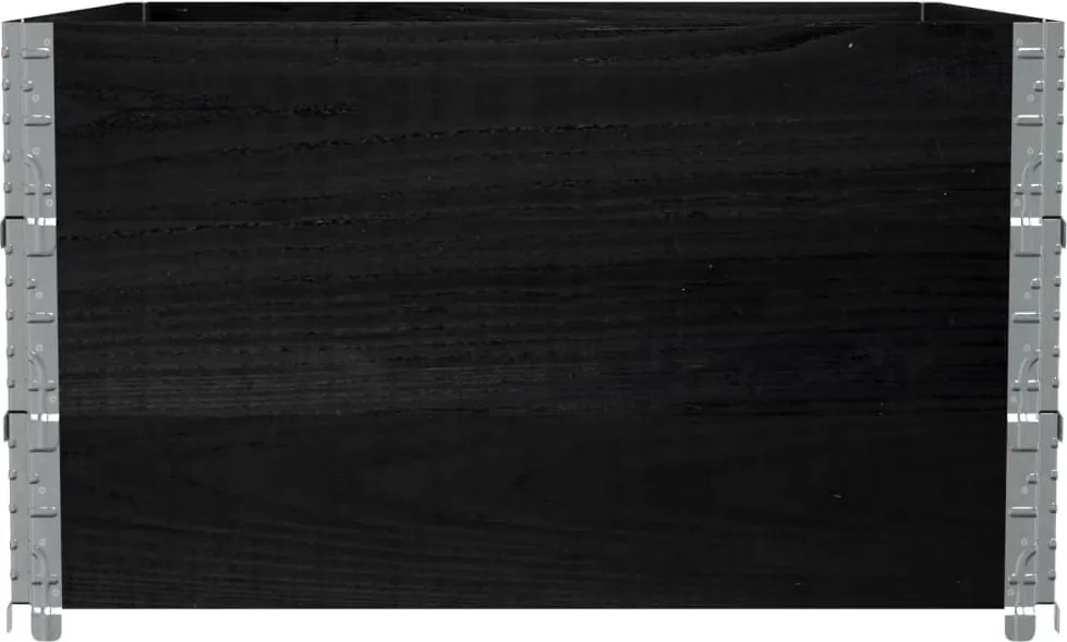Zahradní truhlík černý 100 x 100 cm masivní borové dřevo 3295432