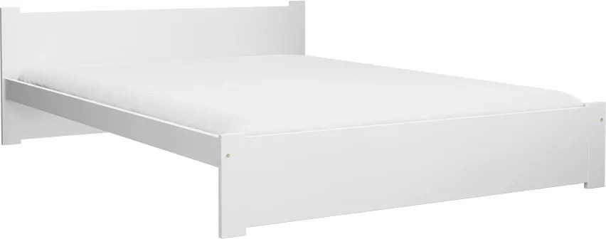 Postel IKAROS 140 x 200 cm, bílá Matrace: Matrace Coco Maxi 20 cm, Rošt: S laťkovým roštem