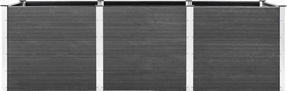 Zahradní vyvýšený záhon 300 x 100 x 91 cm WPC šedý 318102