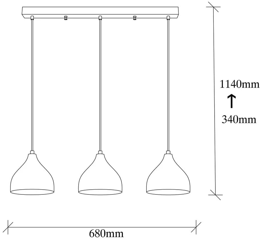 Černé závěsné svítidlo s kovovým stínidlem Tattoo – Opviq lights