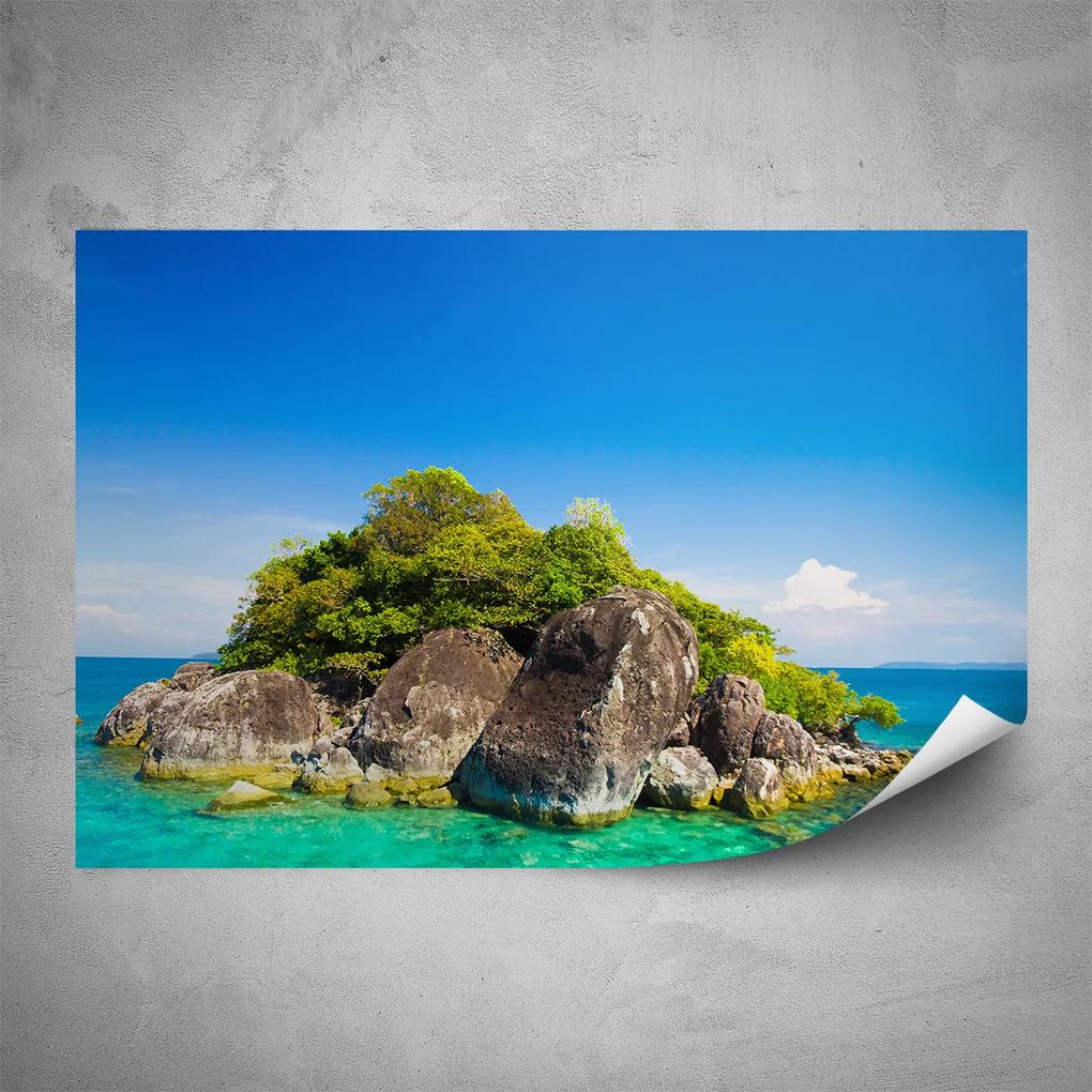 Plakát - Ostrůvek v moři (60x40 cm) - PopyDesign