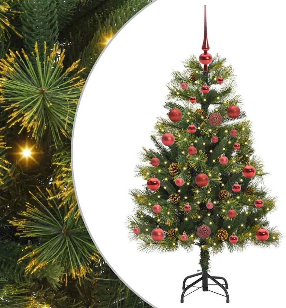 Umělý sklopný vánoční stromeček s kužely Zelená 120 cm 3395071