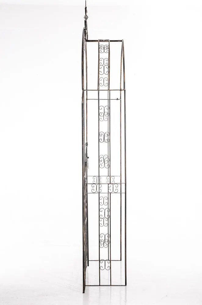 Pergola na popínavé rostliny GS22232 s brankou - Antik bílá