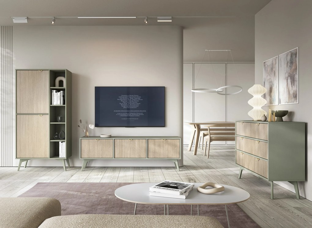 PSK Komoda NATURAL, Eukalyptus/Scandi 106 cm