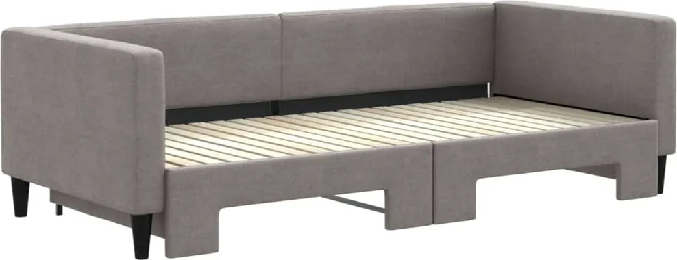 Válenda s přistýlkou taupe 90 x 200 cm textil 3196581