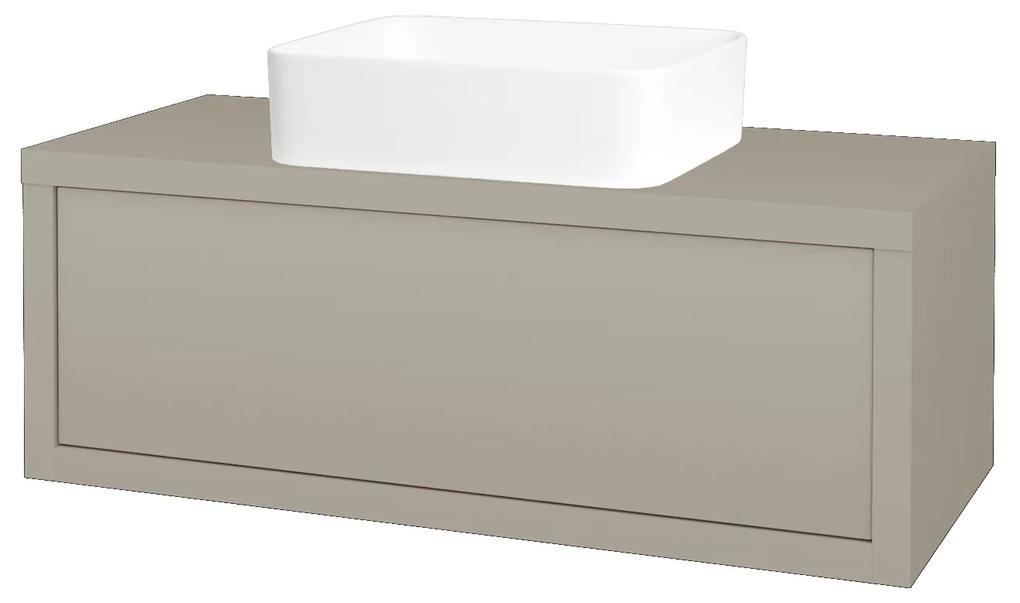 Dřevojas Koupelnová skříň STORM SZZ 100 (umyvadlo Joy) Varianta: D02 Bříza / L01 Bílá vysoký lesk