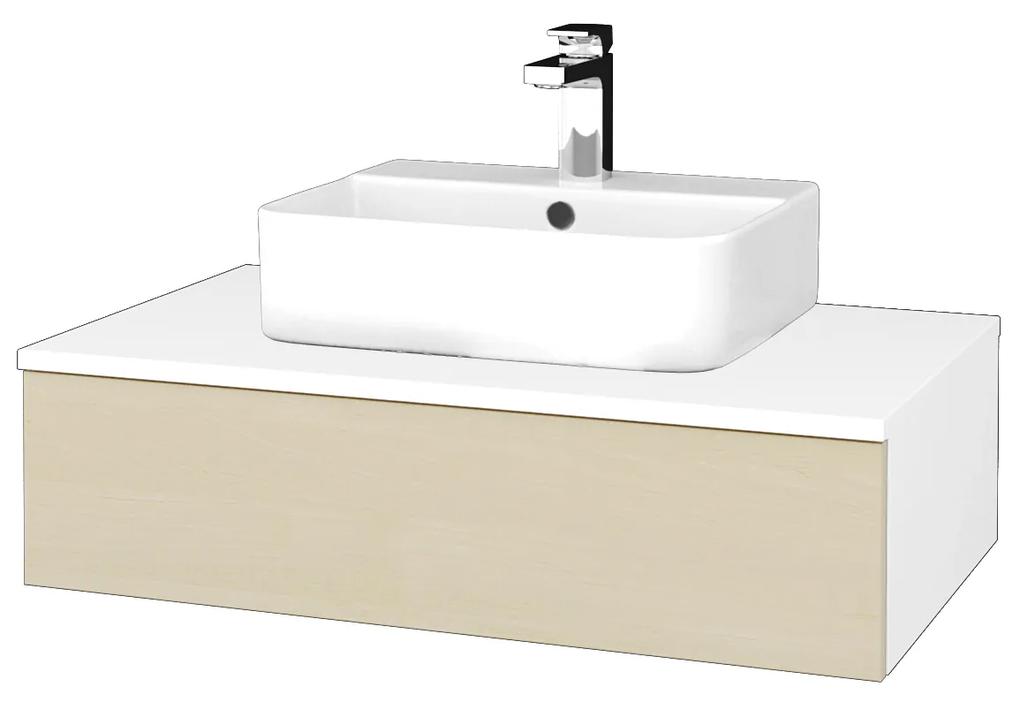 Dřevojas Koupelnová skříňka MODULE SZZ 80 Varianta: M01 Bílá mat / M01 Bílá mat