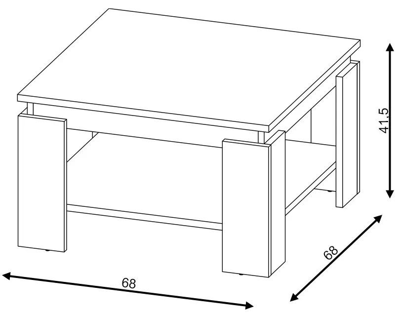 Konferenční stolek Tinto 68 cm beton/antracit