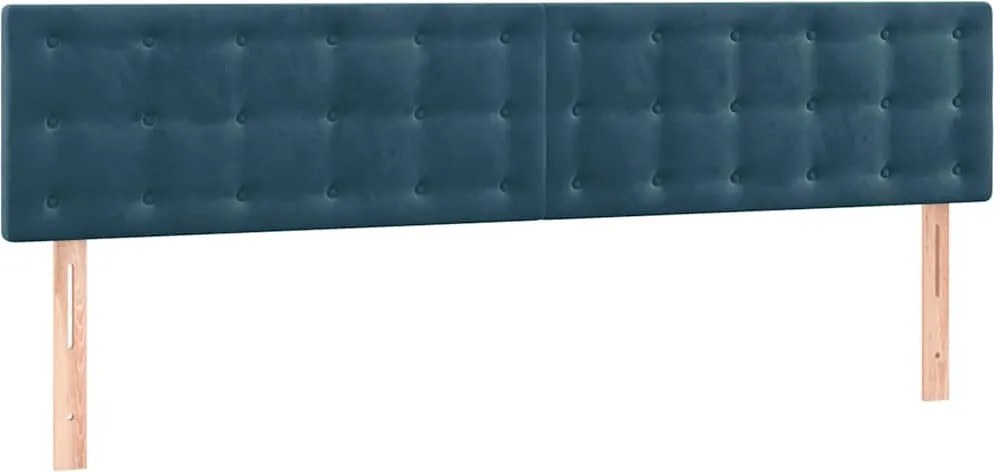 Box spring postel s matrací tmavě modrá 180x200 cm samet 3127749