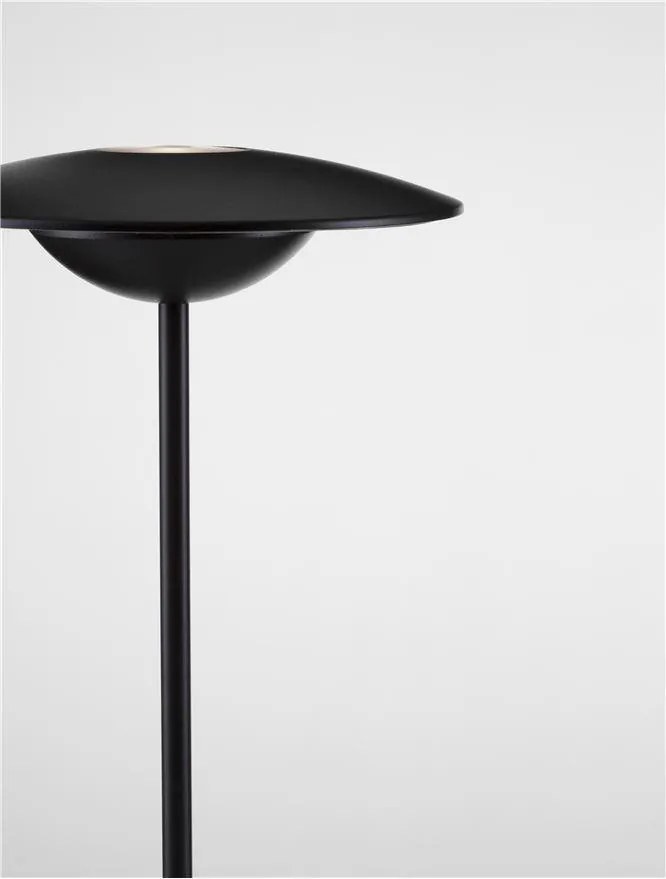 NV 9492441 Venkovní stolní lampa FABIO černý litý hliník a matný akryl LED 2W 3000K 5V DC 83st. IP54 vypínač na těle / USB kabel - NOVA LUCE