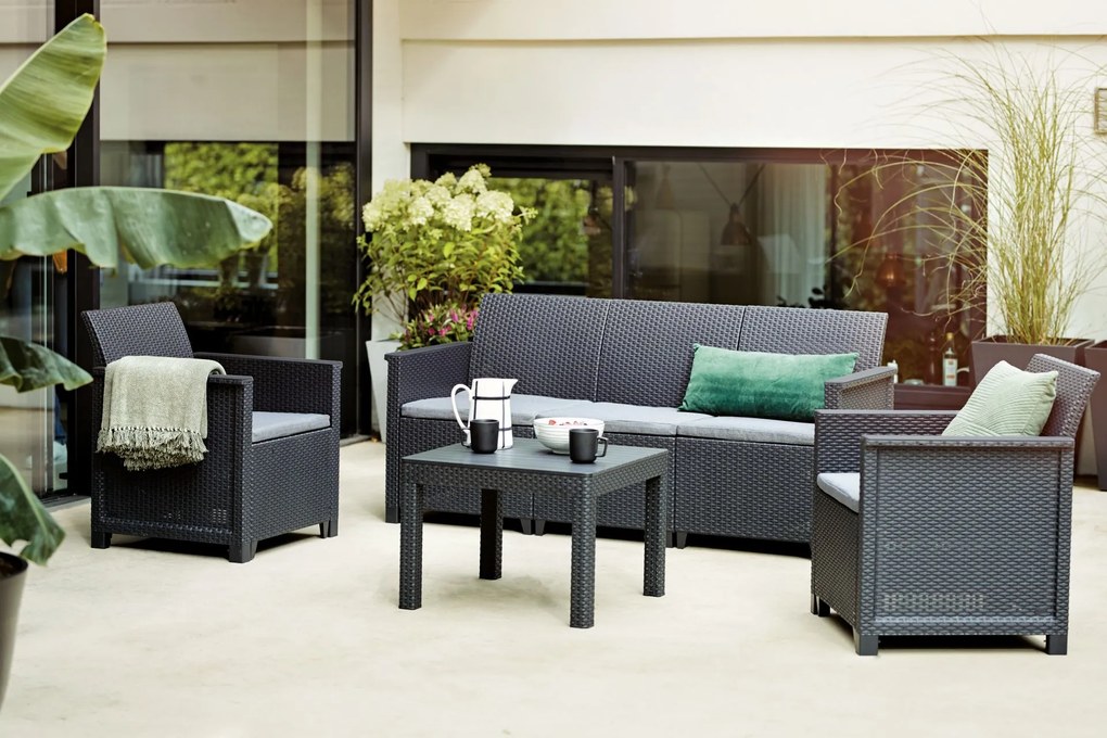 KETER ELODIE 3 SEATER Set zahradní, grafit/šedá 17209489