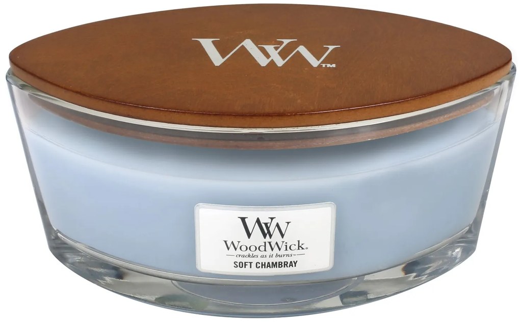 WoodWick vonná svíčka Soft Chambray loď