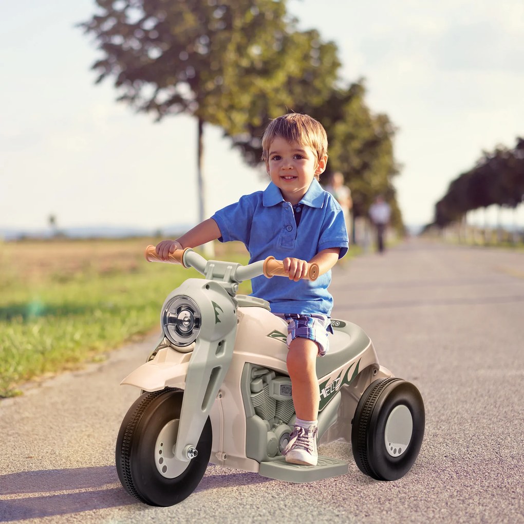 Dětská elektrická motorka AIYAPLAY, 6V elektrická motorka s hudbou a bublinkami, dětské vozidlo s předním světlem, 2,5-3 km/h, pro děti 2-5 let, max.…