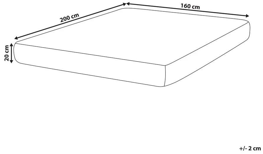 Pružinová Matrace se snímatelným potahem FLUFFY Tvrdá 160 x 200 cm Beliani