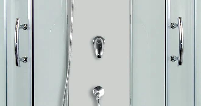 ARTTEC CALYPSO 90 x 90 cm - Parní sprchový box model 8 grape sklo PAN04653