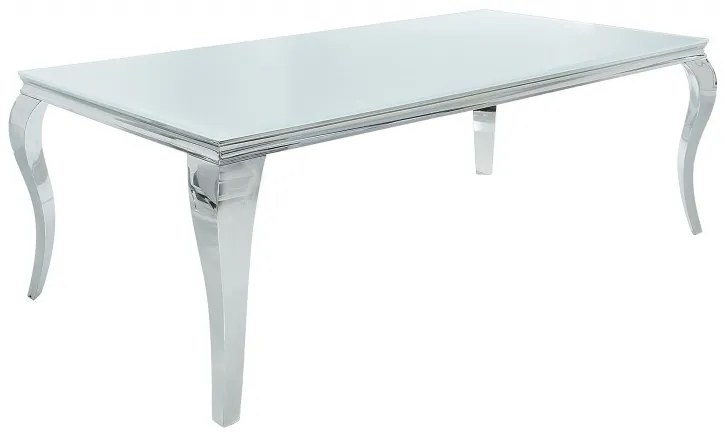 Noble Home Bílo-stříbrný jídelní stůl Modern Barock 200 cm