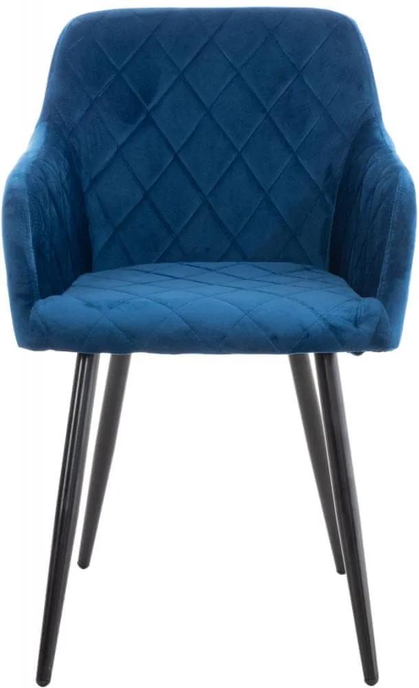 Bhm germany Jídelní židle Shila, samet, modrá