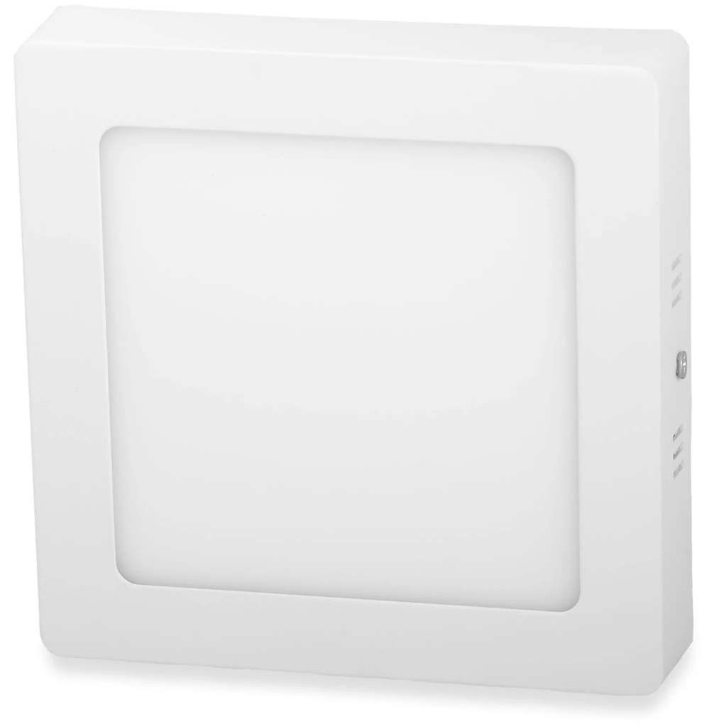 Bílý přisazený LED panel hranatý 170 x 170mm 12W, Teplá bílá LED-CSQ-12W2700