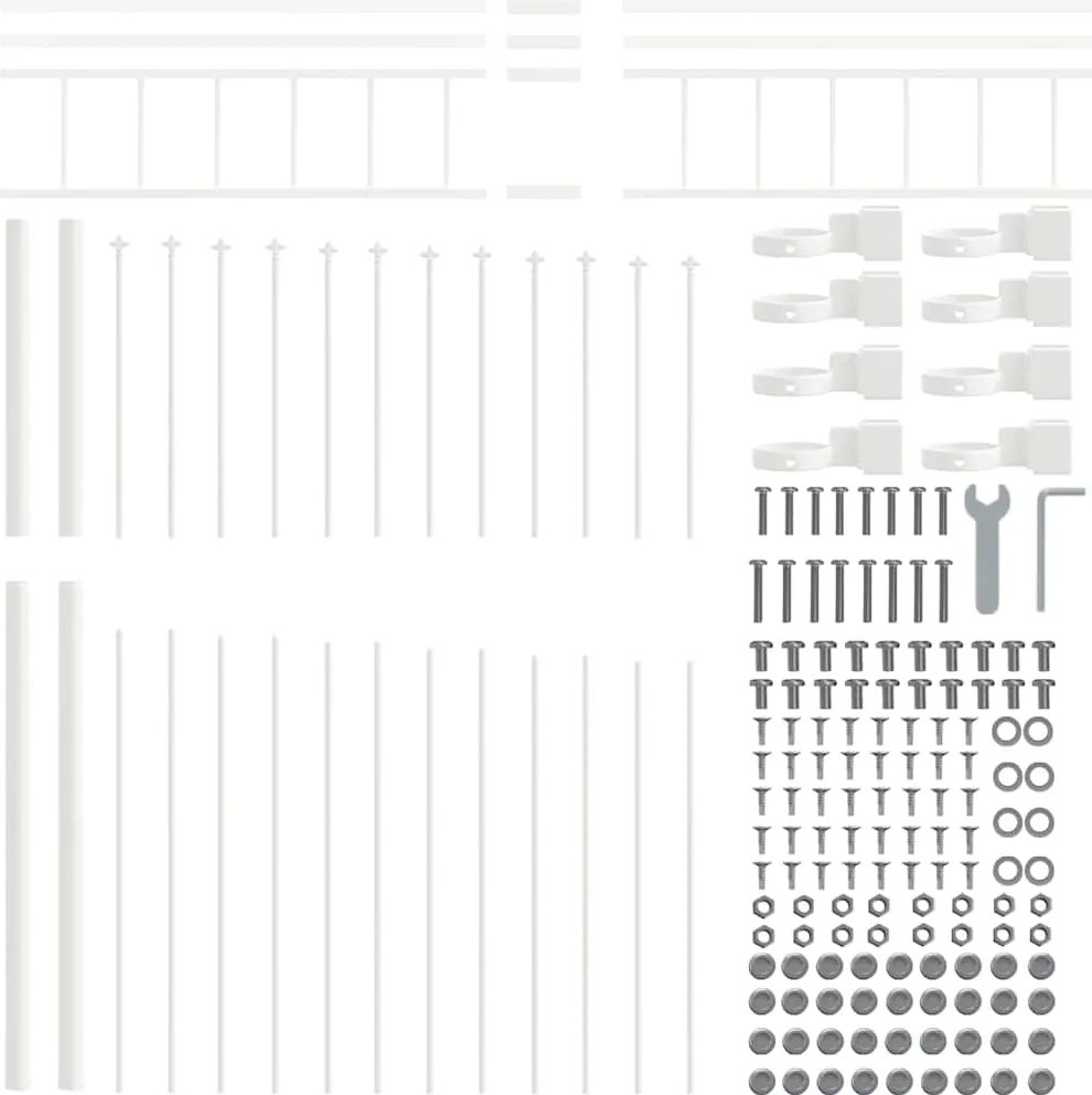 Zahradní plot WOERDEN 2 ks 170 x 225 cm Práškově lakovaná ocel 3360141