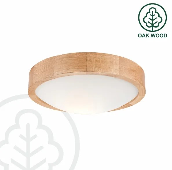 Brilagi - LED Stropní svítidlo CARVALHO SLIM 1xE27/15W/230V dub pr. 27 cm